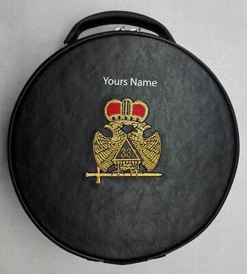 33rd degree Masonic Cap Case, Scottish Rite Cap Case, Masonic Crown Cap ...