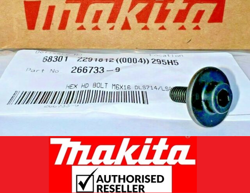 GENUINE MAKITA MITRE SAW BLADE CLAMPING HEX HD BOLT M6X16 DLS714 LS0714 ...