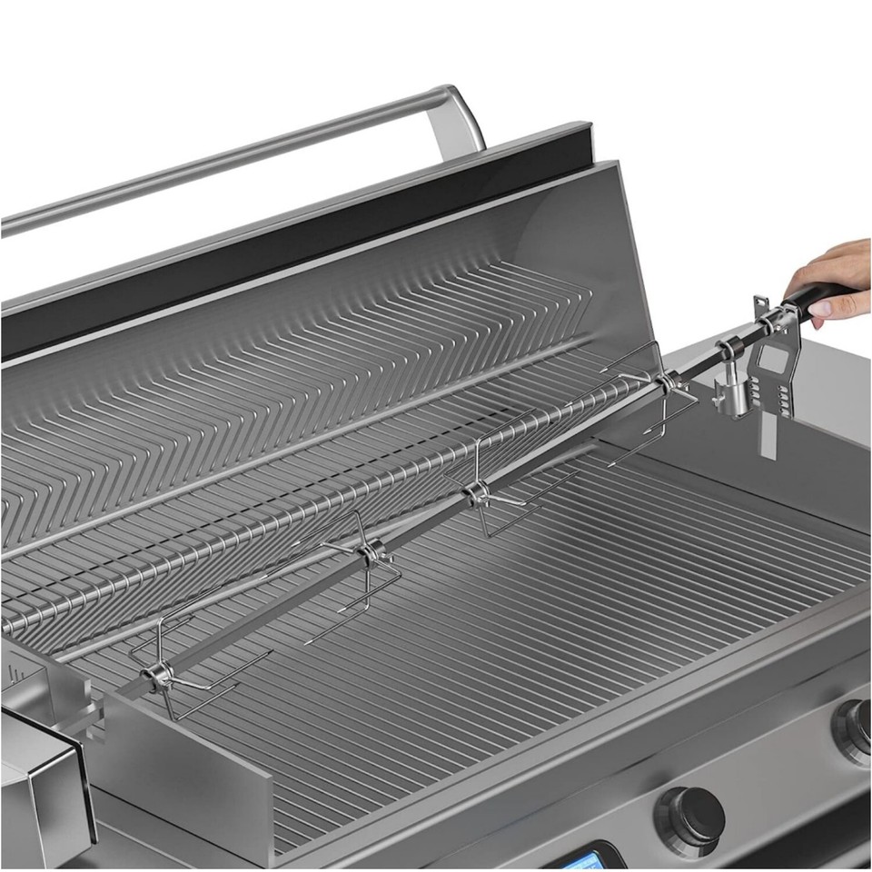 Electric Rotisserie Kit w/Motor Roaster Detachable Spit Rod BBQ Grill ...