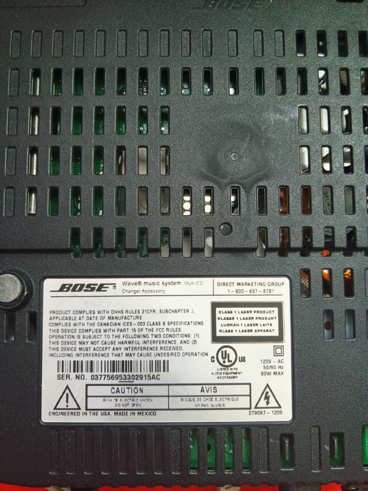 BOSE Wave Music system 3-disc changer with remote FOR PARTS & REPAIRS ...