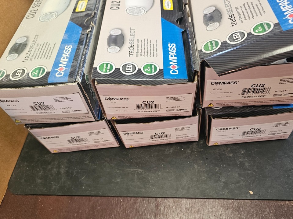 25 PC HUBBELL CU2 LED EMERGENCY LIGHTING PLUS WALL PLATES (NEW) | eBay