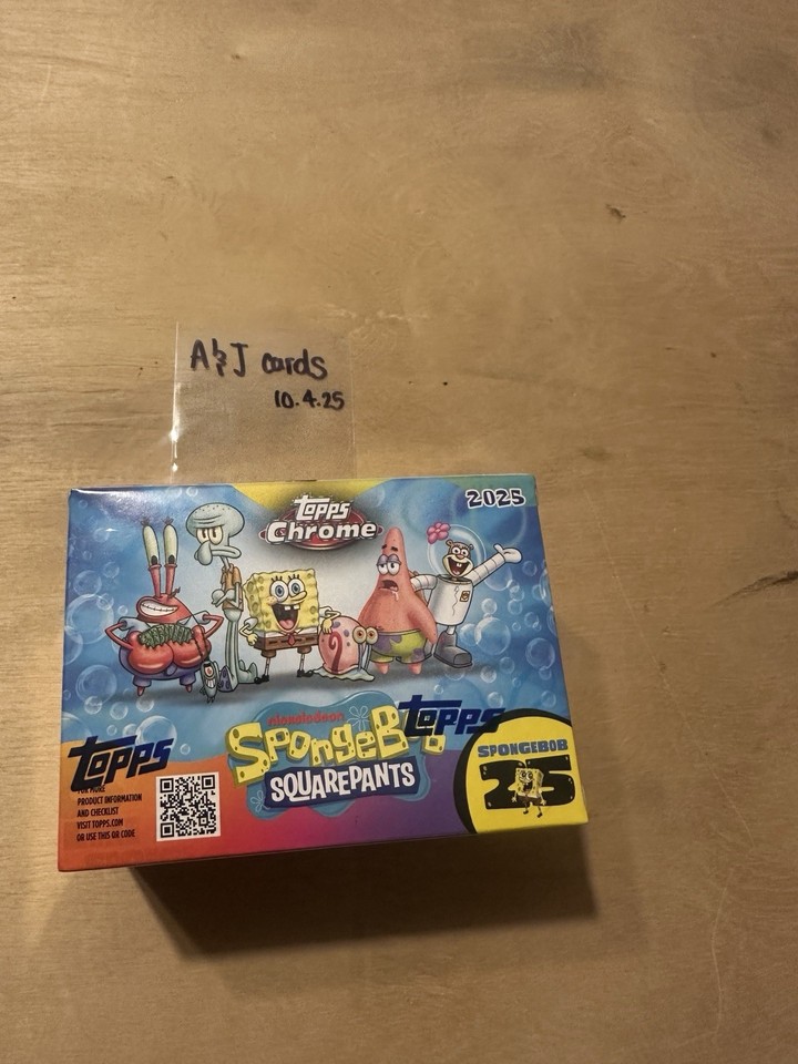 2025 SEALED TOPPS CHROME SPONGEBOB VALUE/BLASTER BOX 25th Anniversary ...