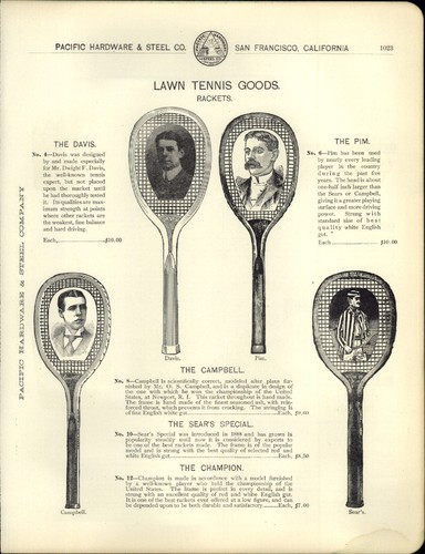 ca 1903 PAPER AD 3 PG Dwight Davis Pim Sears Wright & Ditson Tennis Racket Flat | eBay