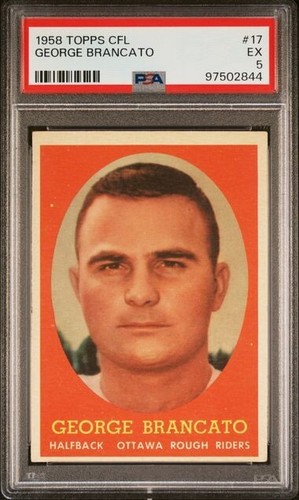 1958 TOPPS CFL 17 GEORGE BRANCATO PSA 5 | eBay