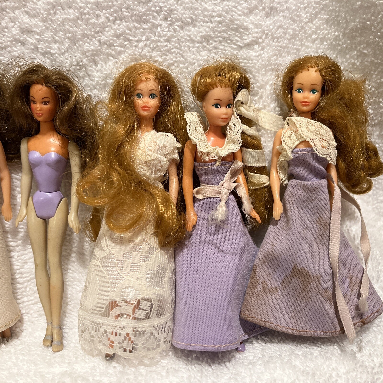 Vintage GLAMOUR GALS By Kenner Dazzle Mini 4.5" Dolls With Clothes Lot ...