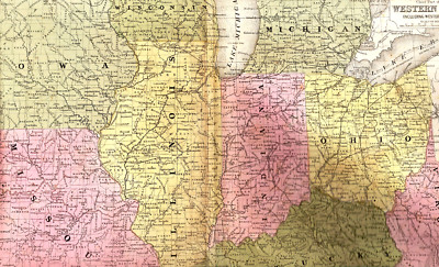 S. August Mitchell's Map of Western States, No. 14, 1855 | eBay