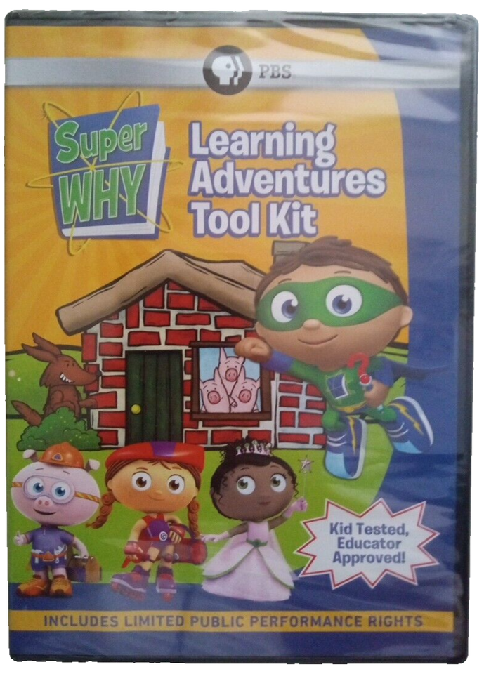 Super Why Learning Adventures Tool Kit PBS, Brand New Factory Sealed ...