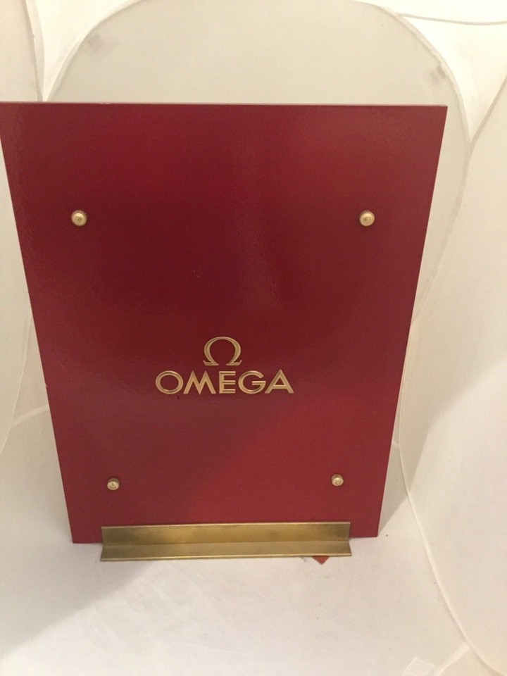 OMEGA WATCH Display Plaque Window Speedmaster Seamaster PLANET OCEAN ...