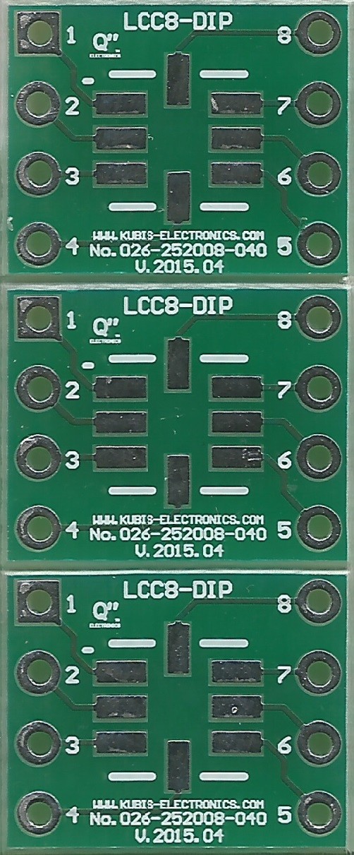 LCC8 1.27mm(0.05") to DIP 0.4" - 3 PCS. [US]. | eBay