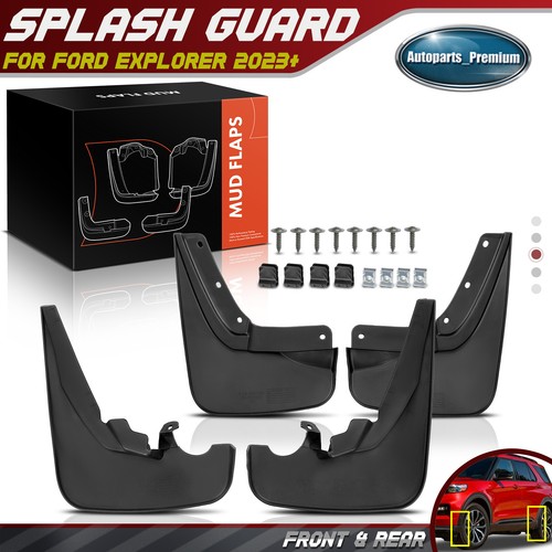 4PCS Front & Rear Mud Flaps Splash Guards Splashguards for Ford ...