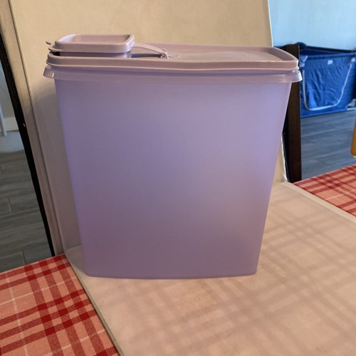 Tupperware #1588 Purple Storage Cereal Keeper with Purple Flip Top Lid ...