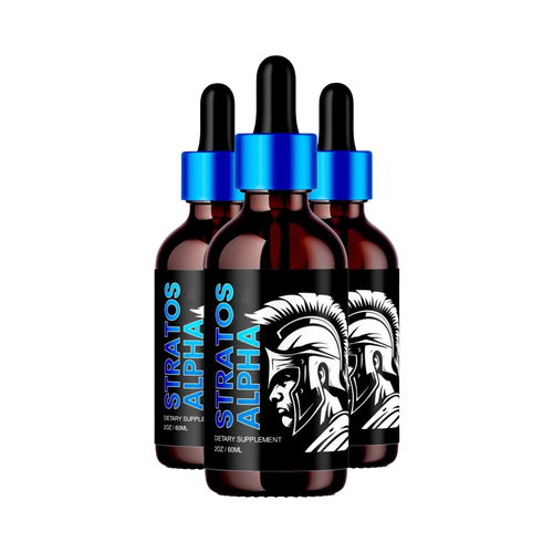 3-Pack Stratos Alpha Drops - Stratos Liquid Drops Natural Premium Male ...