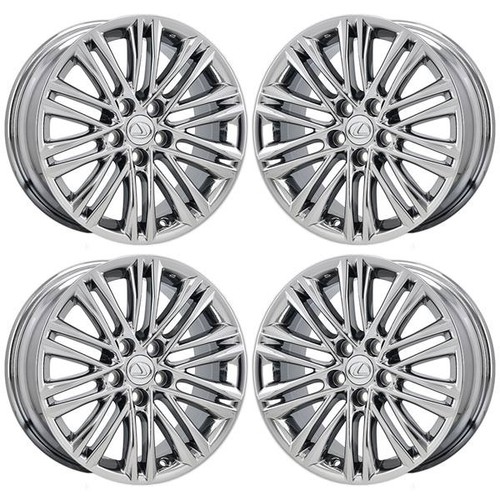 "17"" Lexus ES350 PVD Bright Chrome Wheels Rims Factory OEM 74277 ...