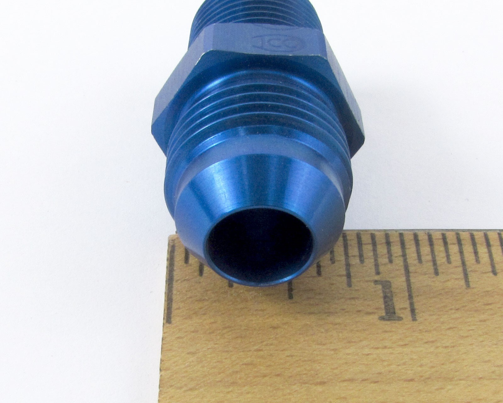 Lot of (5) AN816 Straight Adapter Fitting Blue Anodized Male NPT Pipe ...