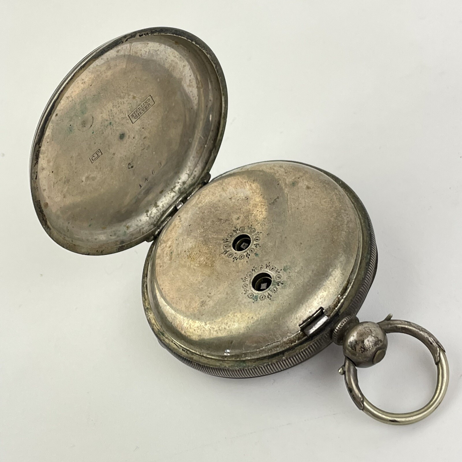 Antique Solid Silver Pocket Watch 50mm Not Working | eBay UK