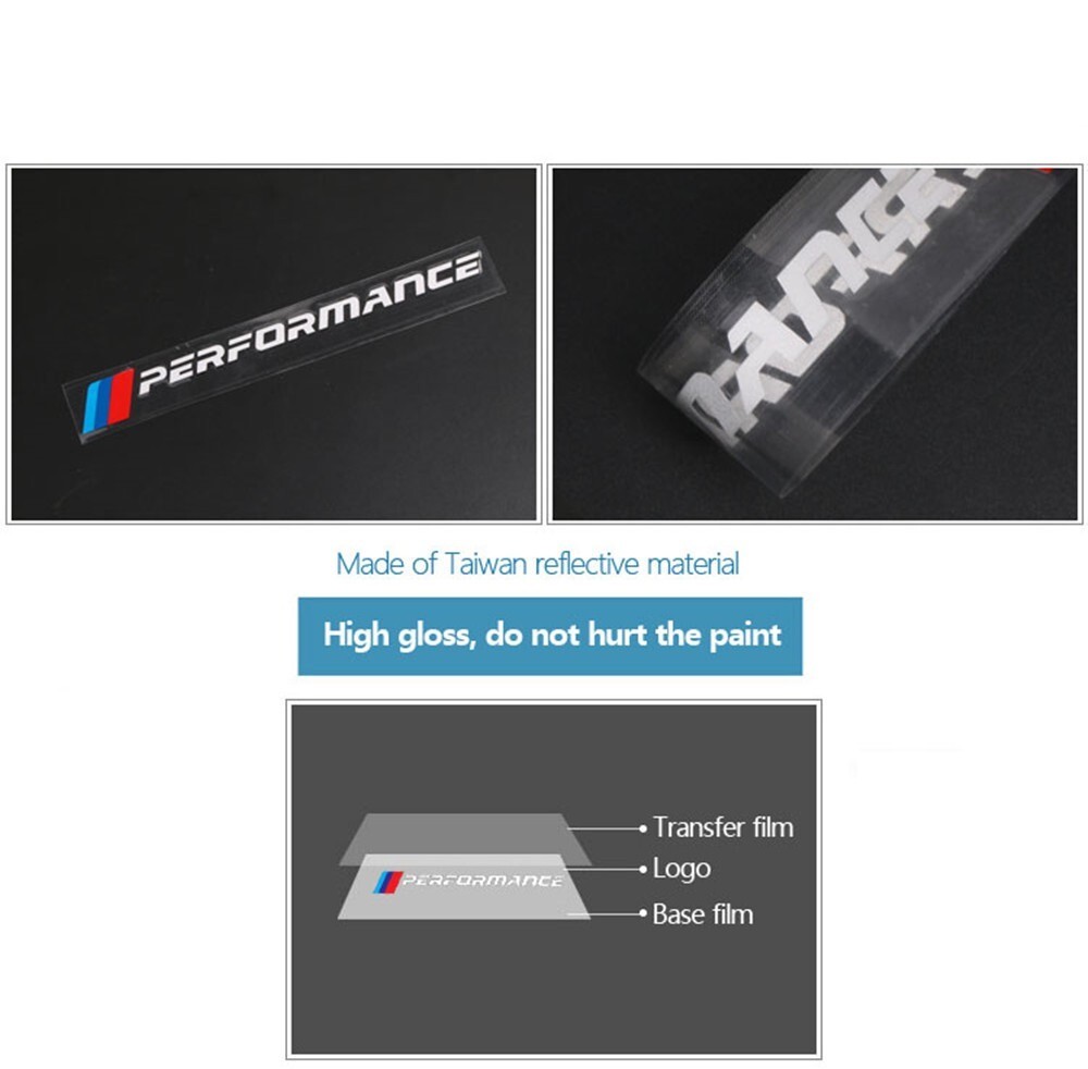 2pcs Black M Performance Front Bumper Sticker Decal BMW357 M2M3M4M5 ...