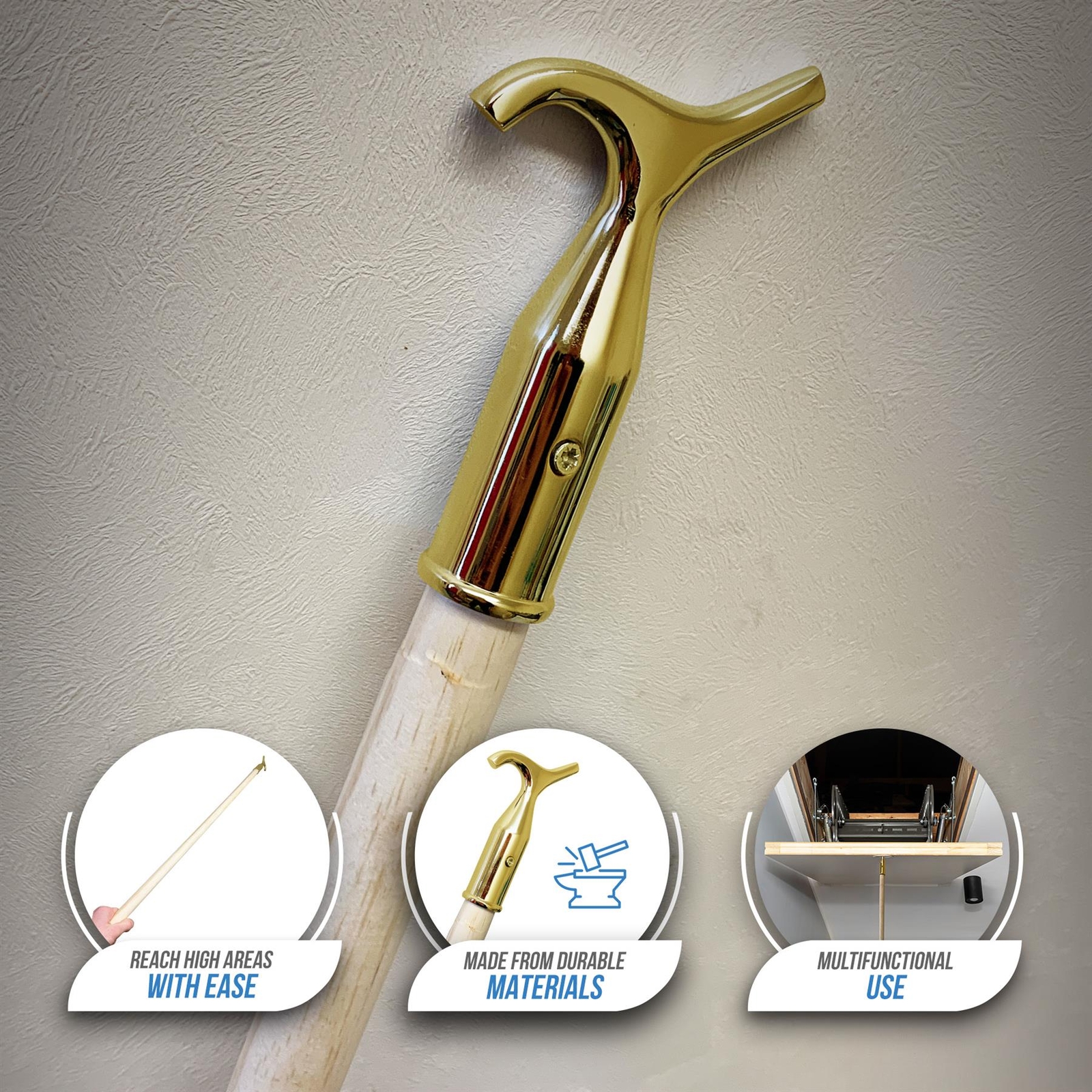 Window Pole Opener Hook Sash Velux Attic Loft Ladder Blinds Roof ...