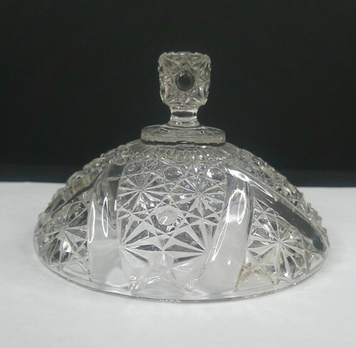 Beatty & Sons, Daisy & Button with V, Vandyke, Lid, Clear, USA, EAPG ...