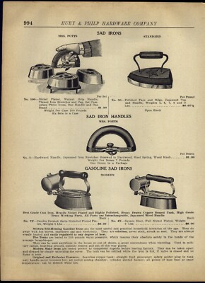 1913 PAPER AD Sad Iron Mrs. Potts Standard Gasoline Modern | eBay