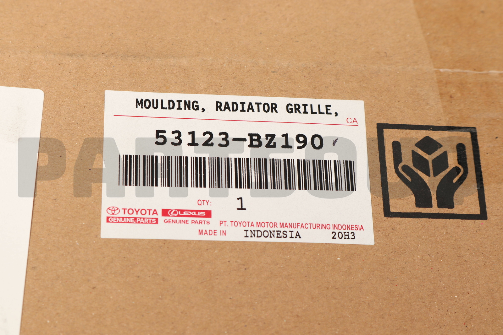 53123BZ190 Genuine Toyota MOULDING RADIATOR G 53123-BZ190 | eBay