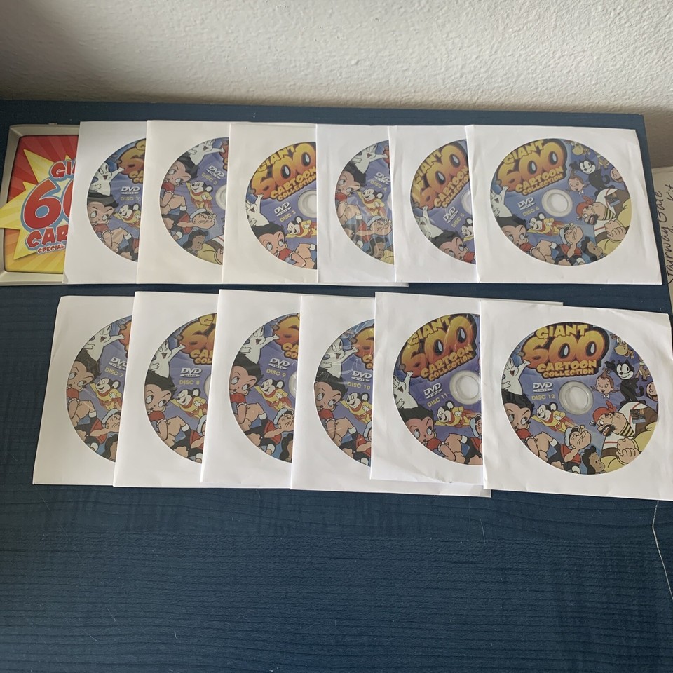Giant 600 Cartoon DVD Collection - NEW Boxed Set Might Mouse Popeye ...