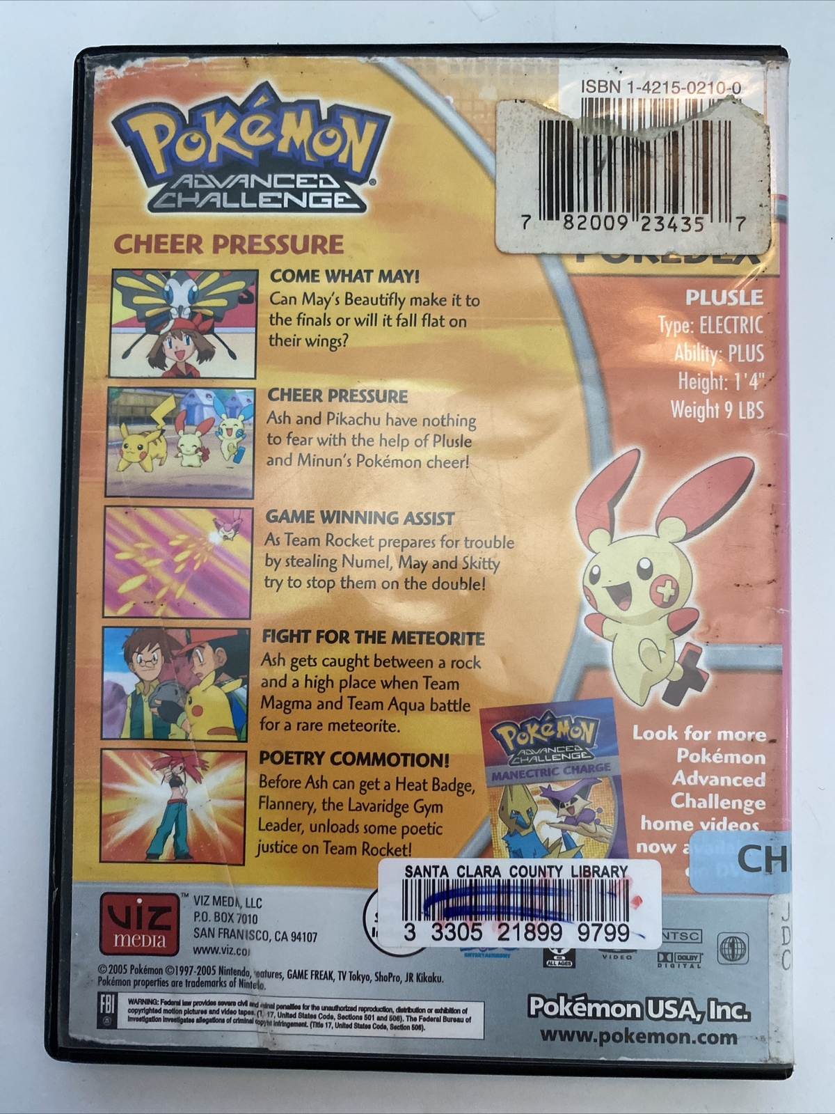 Pokemon Advanced Challenge - Vol. 3: Cheer Pressure (DVD, 2005, Dubbed ...