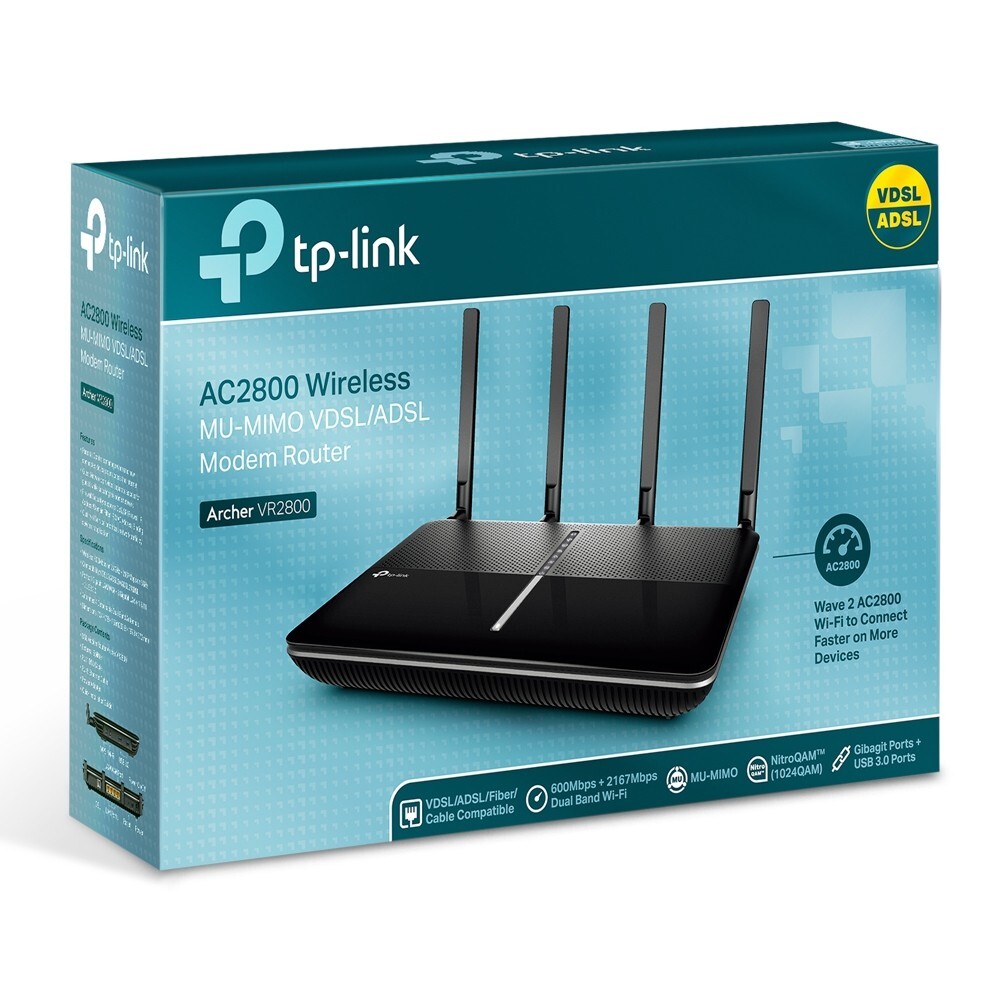 TP-Link Archer VR2800 AC2800 2.8Gbps Wireless MU-MIMO VDSL/ADSL Modem ...