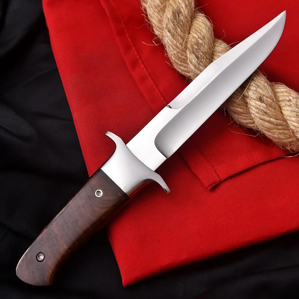 Handmade Bob Loveless Style Sub Hilt Knife D2 Carbon Steel & Leather ...