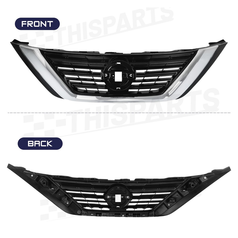 Front Bumper Hood Grille Grill w/Chrome Molding Trim For 2016-2018 ...