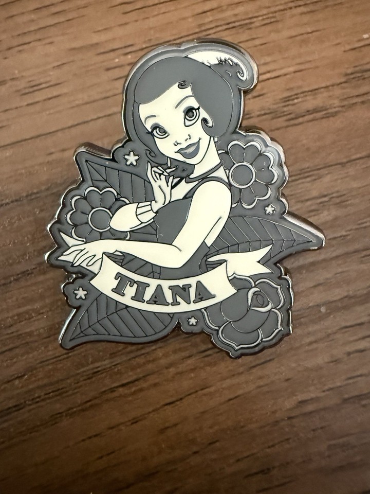 Disney Loungefly Princess Black & White Tattoo Blind Box Enamel Pin ...