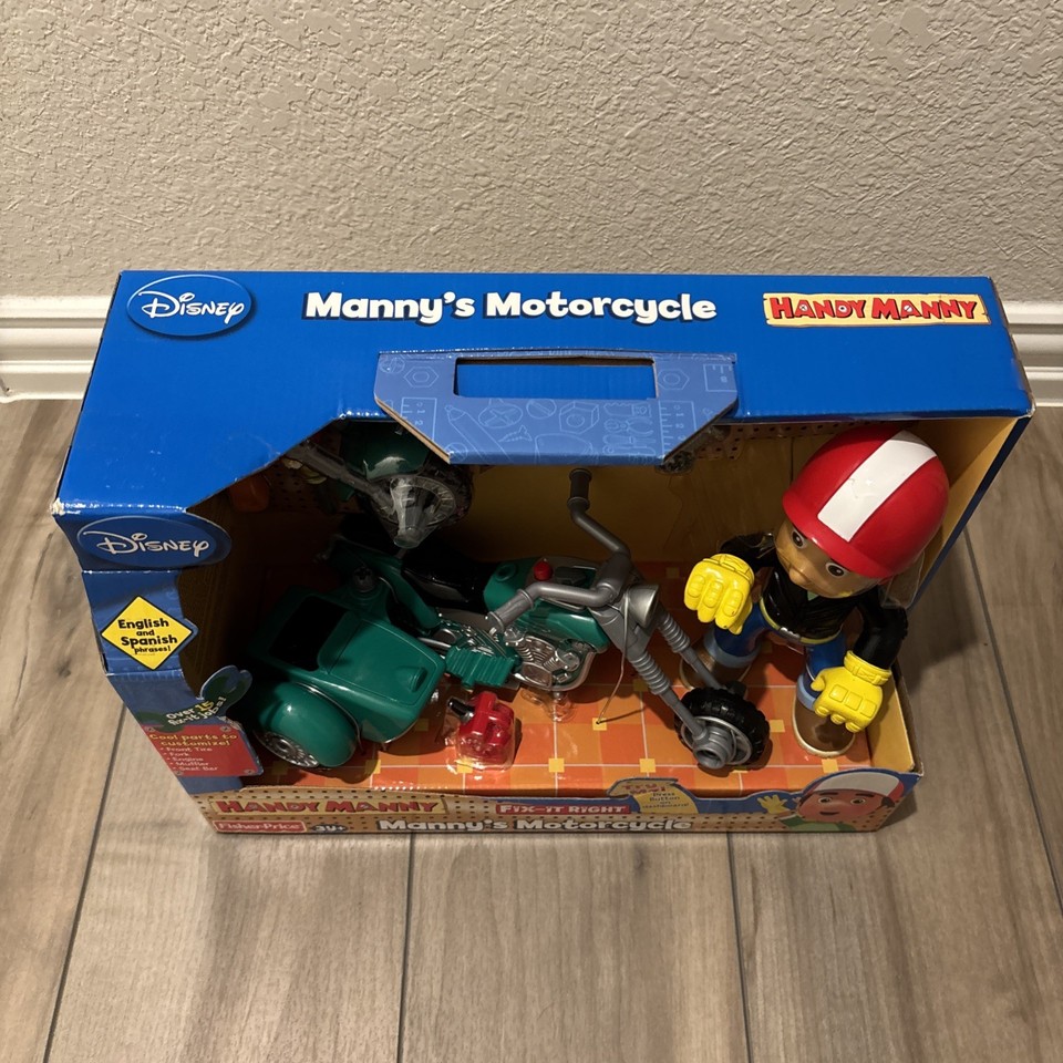 Fisher-Price Disney's Handy Manny's Motorcycle Fix - It Right Set NEW ...