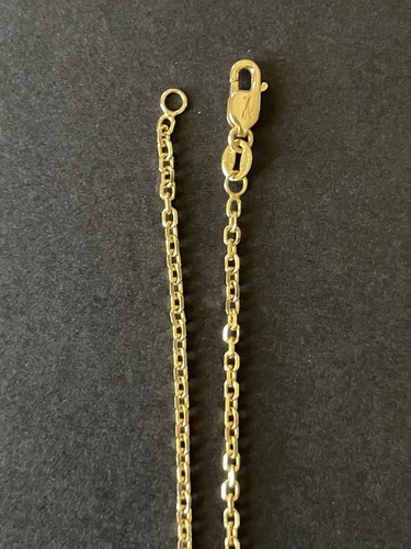 14k Solid Yellow Gold 16” Diamond Cut Cable Link Chain | eBay