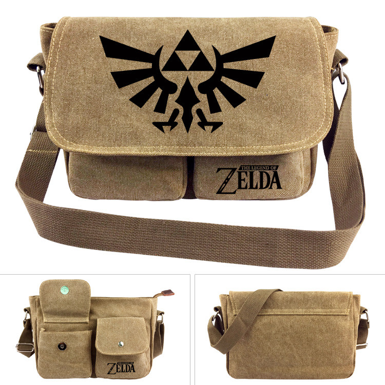 The Legend of Zelda Winged Triforce Canvas Shoulder Messenger Bag ...