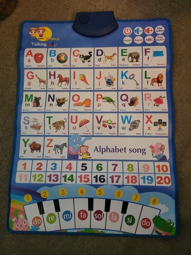 Fun Electronic Learning Toy Alphabet Wall Chart Talking ABC 123 Music ...