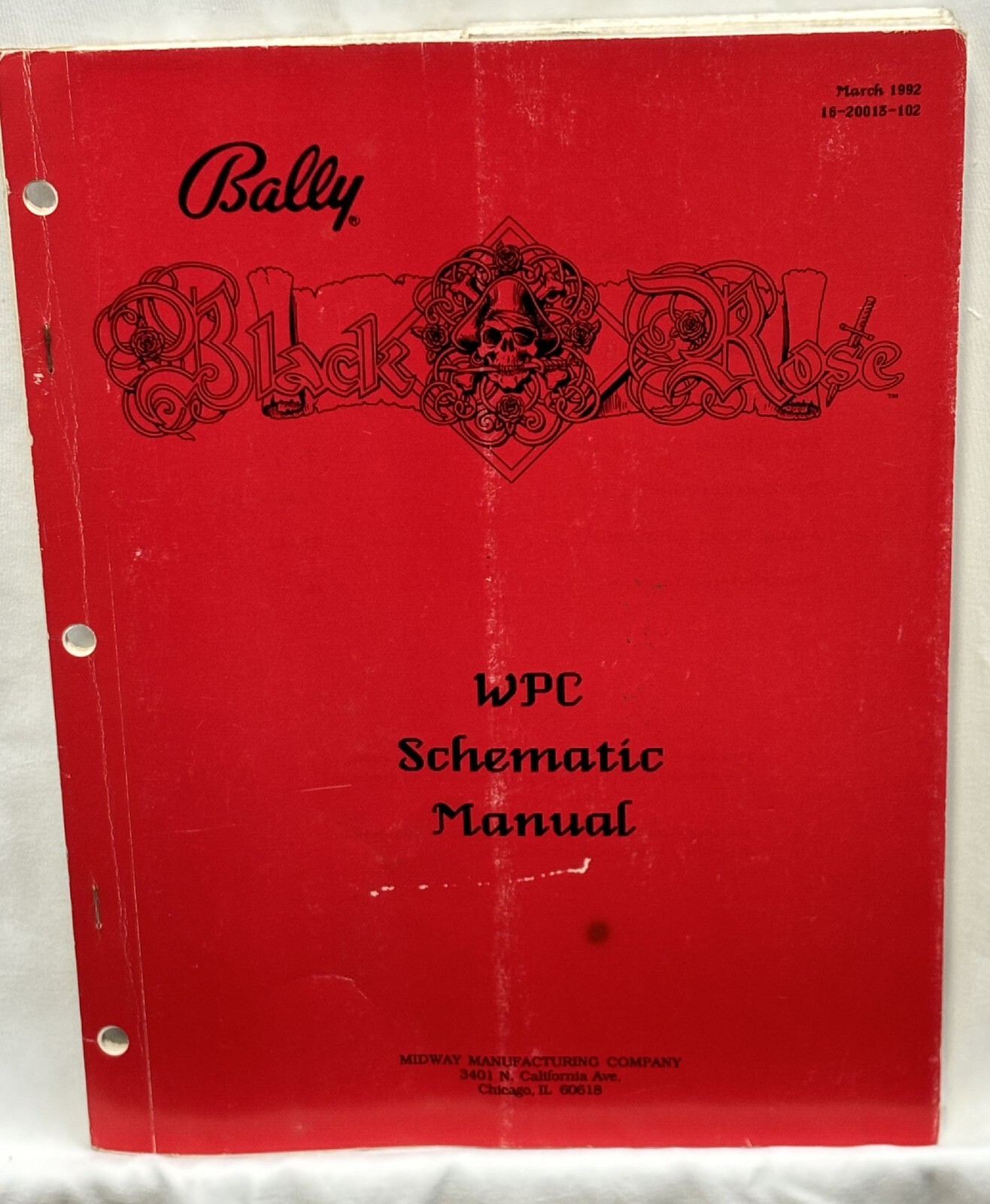 ORIGINAL-BALLY-BLACK ROSE-OPERATIONS MANUAL / WPC SCHEMATIC MANUAL | eBay