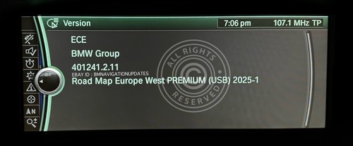 BMW CIC SATNAV PREMIUM EUROPE 2025 MAPS & FSC CODE E90 E92 E60 E63 F10 ...