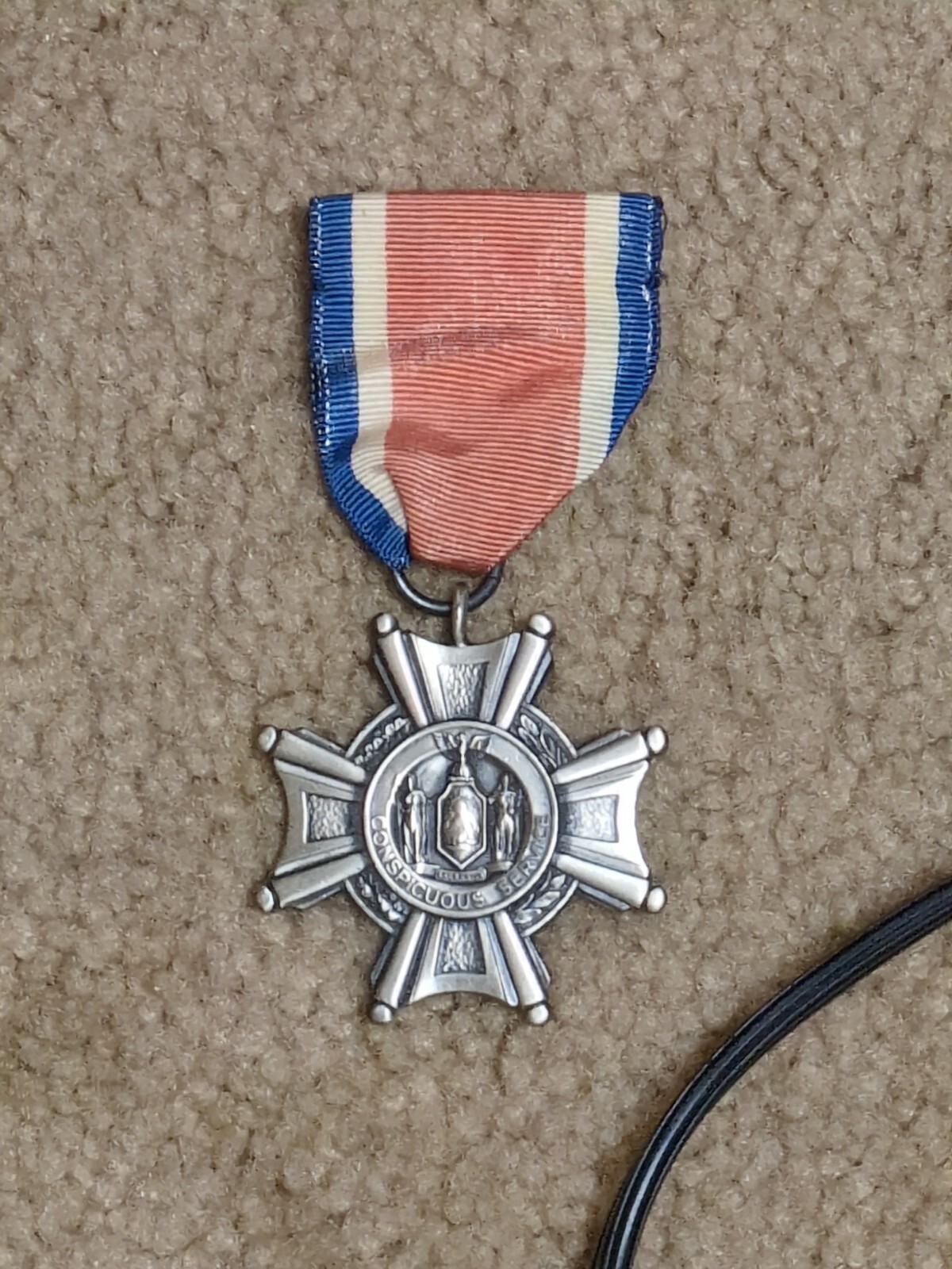 New York State Conspicuous Service Cross Numbered WWII Awarded PH Medal ...