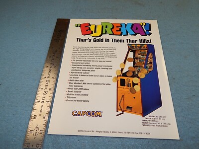 1994 Capcom EUREKA arcade game advertising flyer | eBay