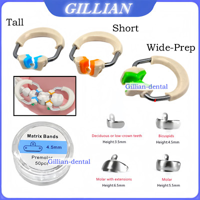 Dental Matrix Bands NITI Metal Matrice Clamp Ring Sectional Matrix ...