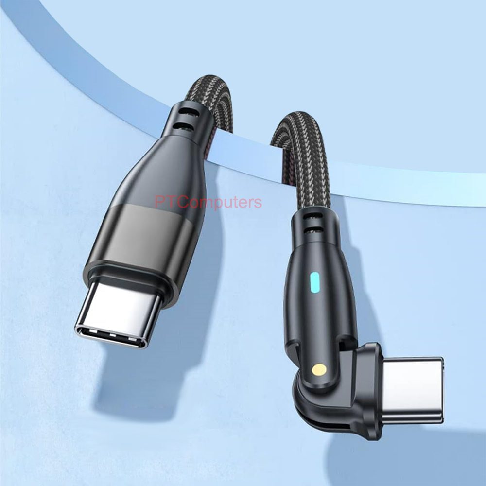 180 Rotating USB Type-C cable PD 60w fast charger lead Samsung S23 S22 ...