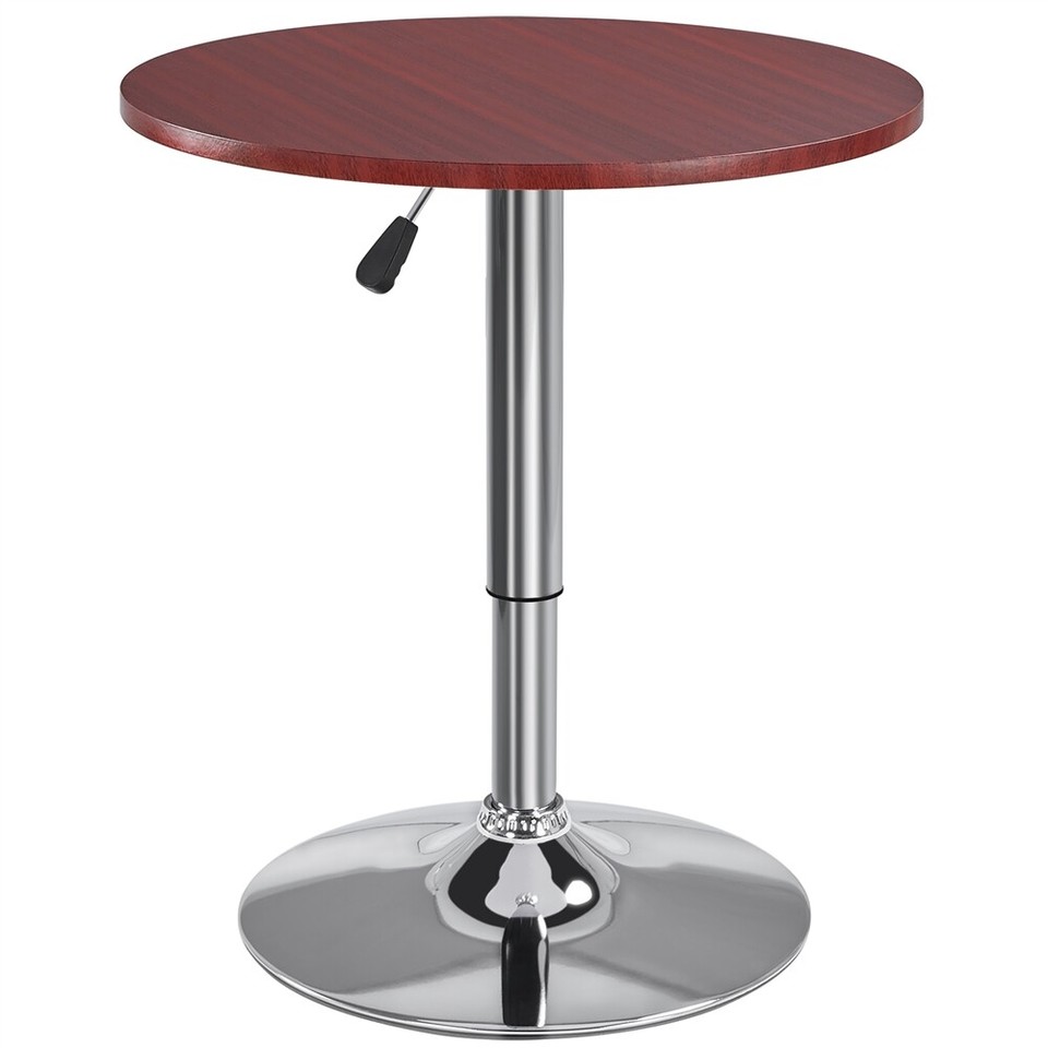 Modern Round Swivel Bar Table Height Adjustable Pub Table for Home ...