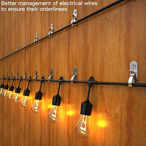 20Pk Stainless Steel String Lights Hanger Hooks Clips for Wire Fairy ...