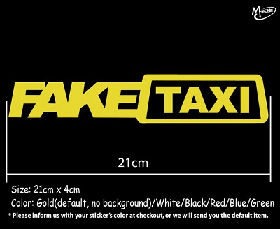 FAKE TAXI Stickers Reflective Funny Car Stickers JMD Boat Decals Best ...