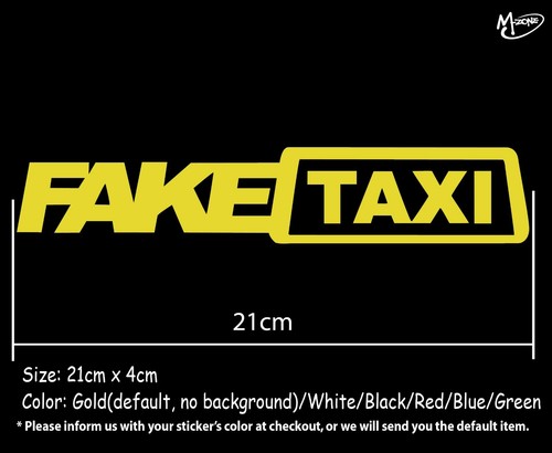 FAKE TAXI Stickers Reflective Funny Car Stickers JMD Boat Decals Best ...