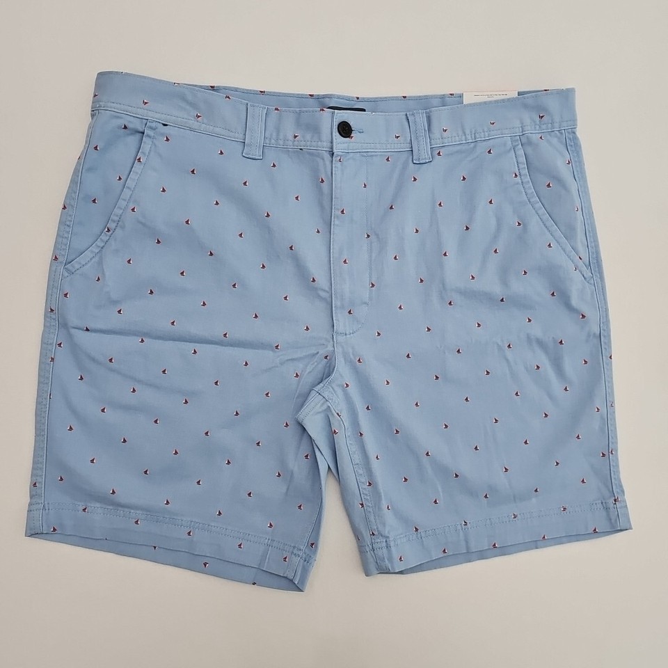 NWT St John’s Bay Men’s Size 42 Blue Cerulean Sailboat Shorts Temp-flex ...