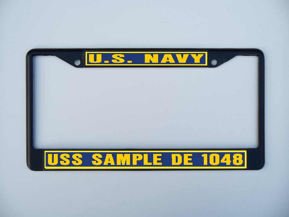 USS SAMPLE DE 1048 FF 1048 License Plate Frame USN Military U S Navy | eBay