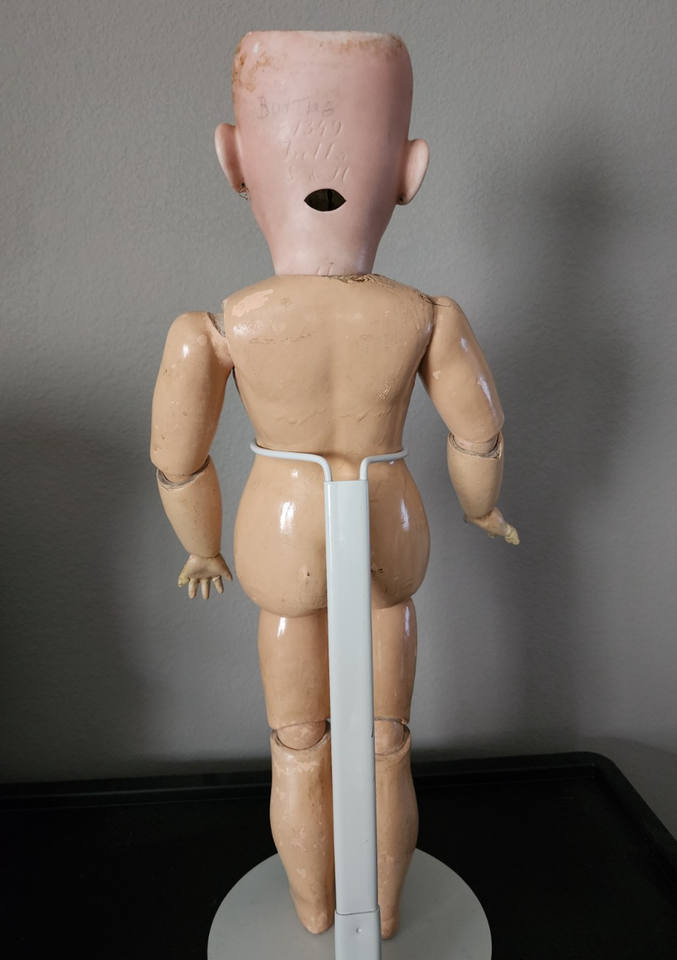 Antique 24" German Simon & Halbig 1349 Jutta Doll Compo Body Pierced ...