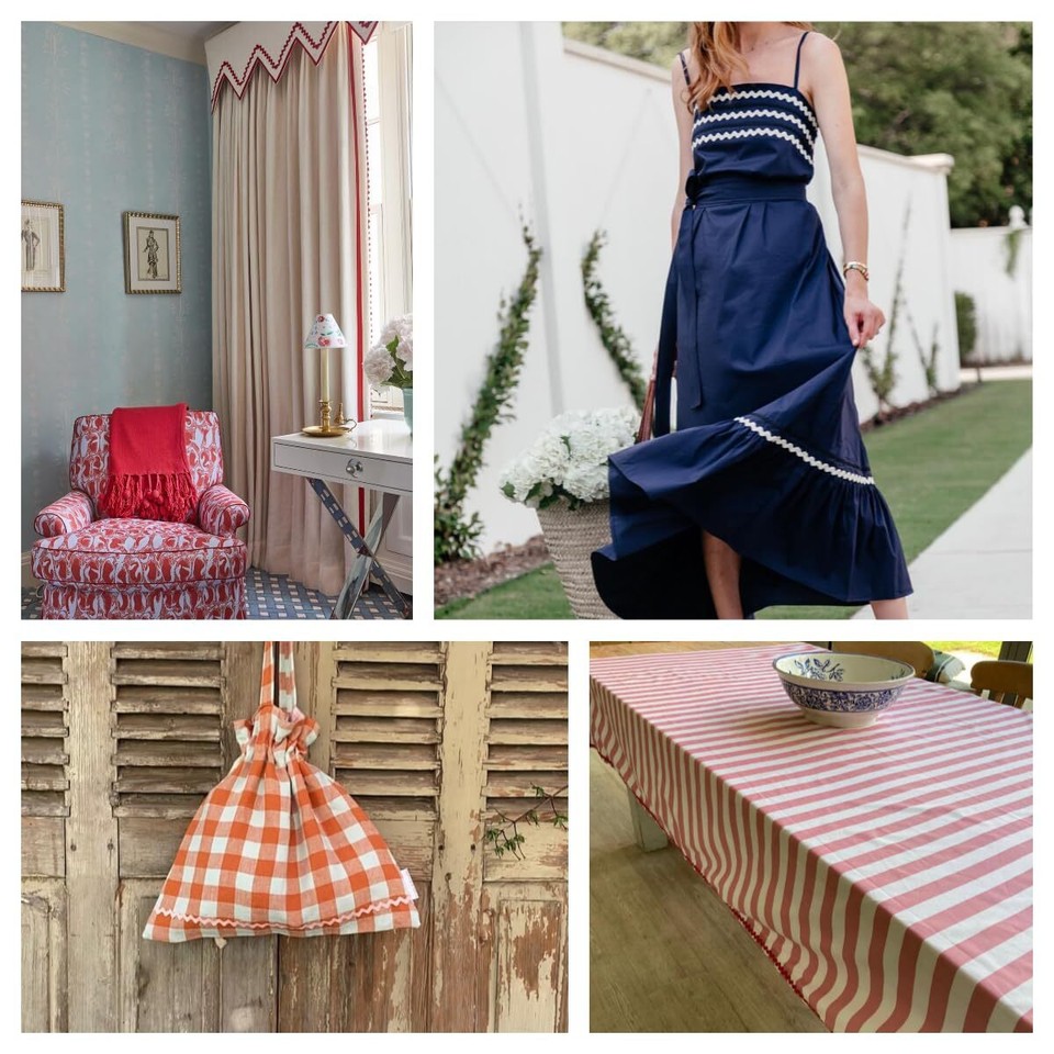 Rick Rack Wide Rick Rack Wave Bending Fringe Trim 4 Yards Black RIC Rac ...