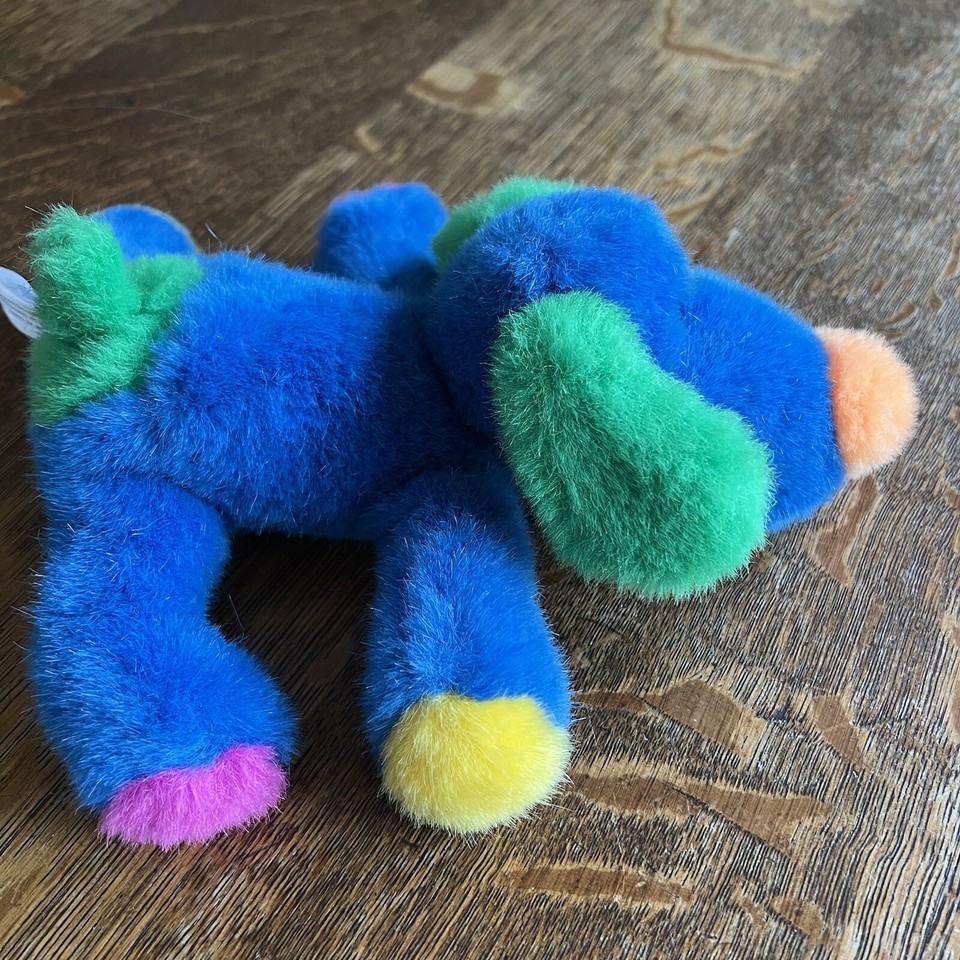 Vintage 1998 Liberty Toy Color Block Plush Dog Puppy | eBay