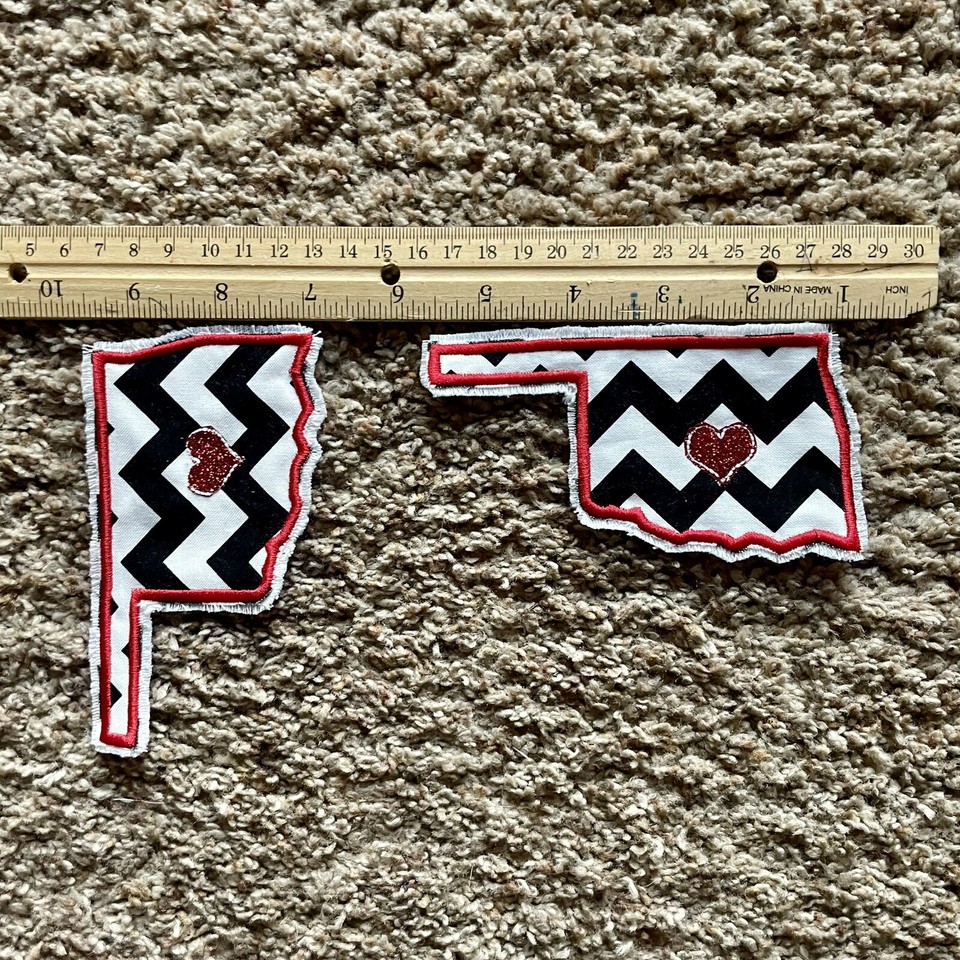 Oklahoma Home State Embroidered Appliqué Set Of 4 Patches For Hats Jackets | eBay